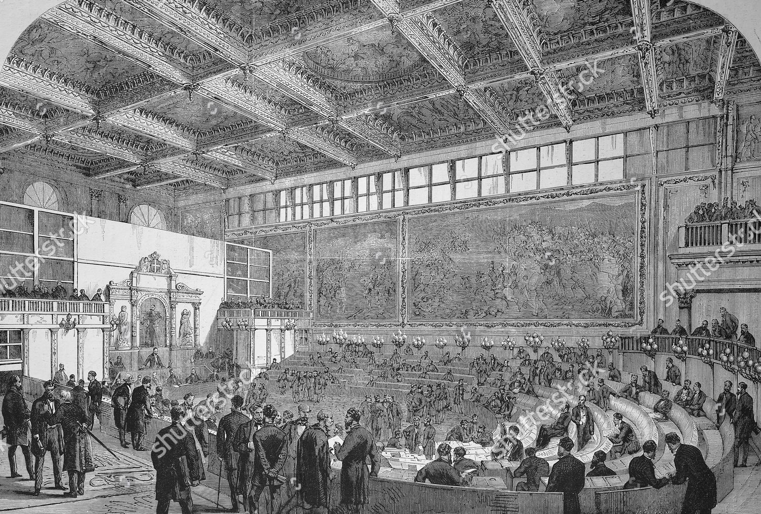 Parliament Florence Hall Five Hundred Sala Editorial Stock Photo ...