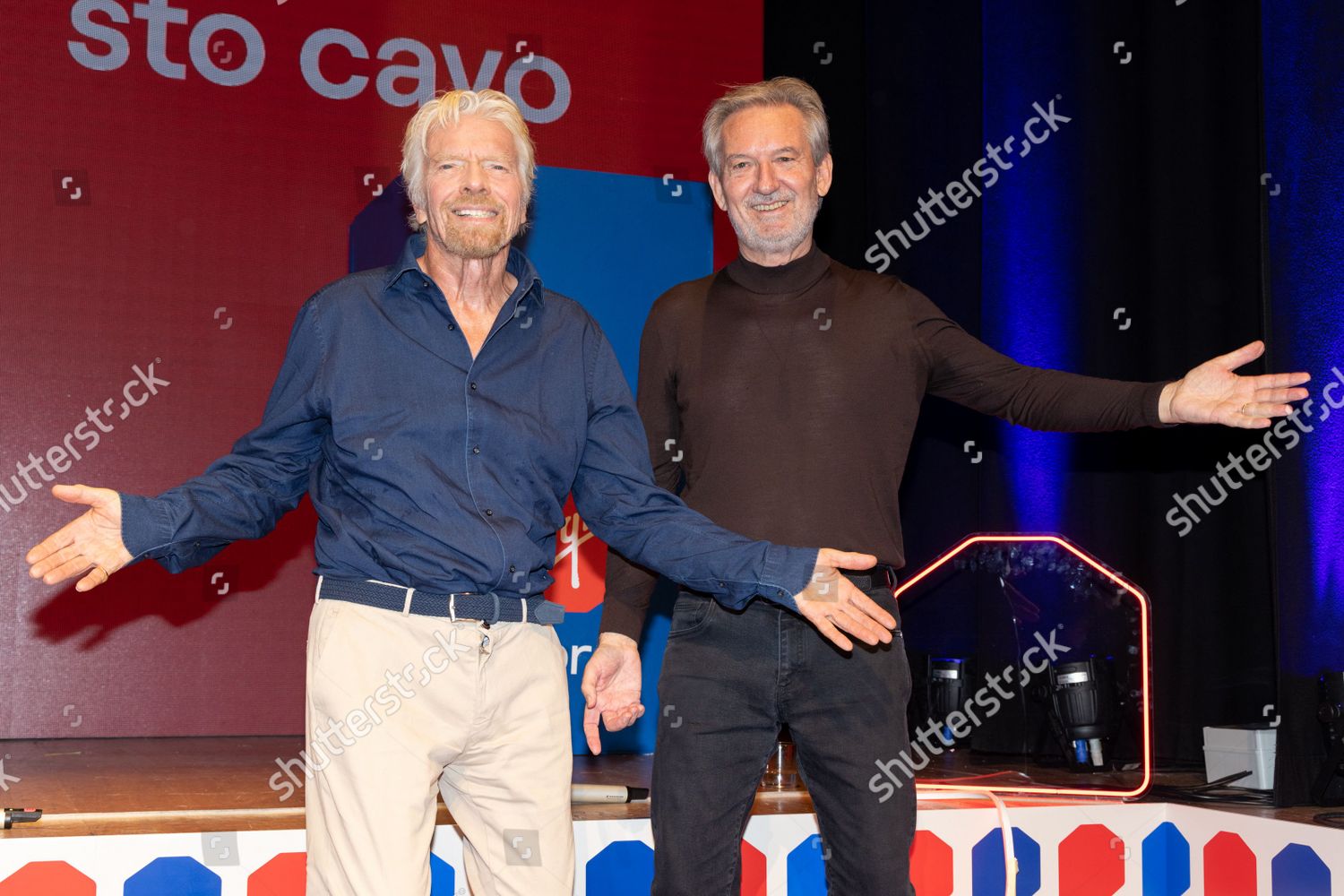 Richard Branson Tom Mockridge During Presentation Editorial Stock Photo ...
