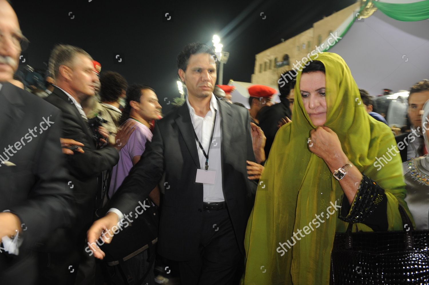 Muammar Gaddafis Wife Safiya Seen Leaving Editorial Stock Photo - Stock ...