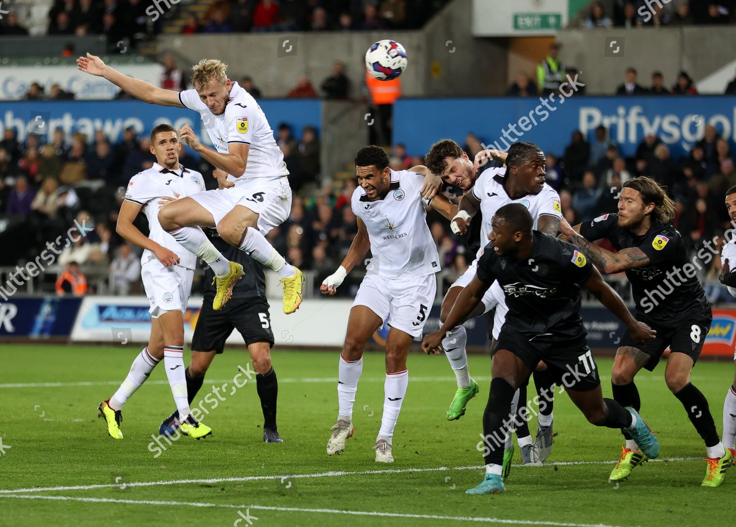 Harry Darling Swansea City Headers Ball Editorial Stock Photo - Stock ...