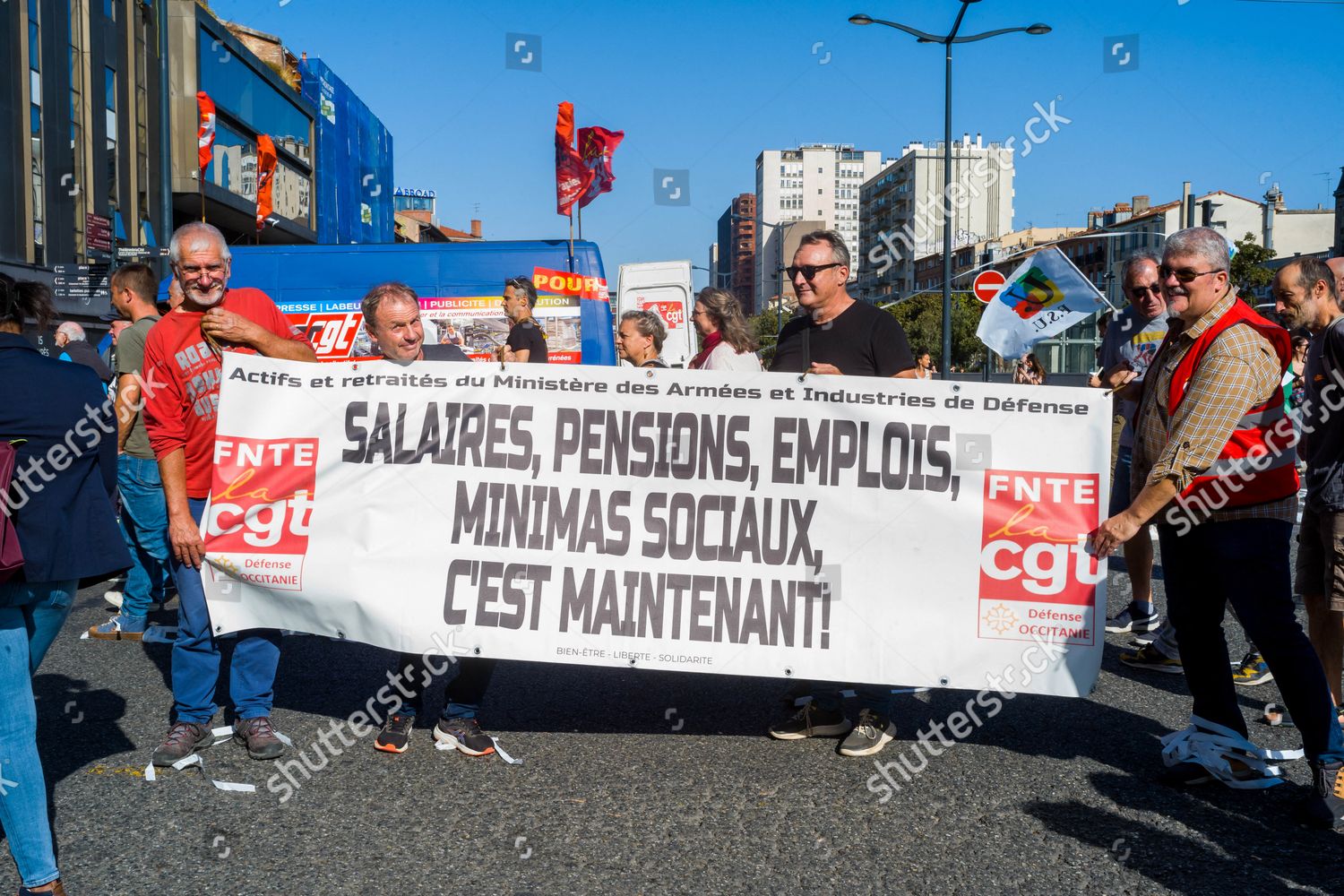 Cgt Activists Banner Active Retired Ministry Editorial Stock Photo ...