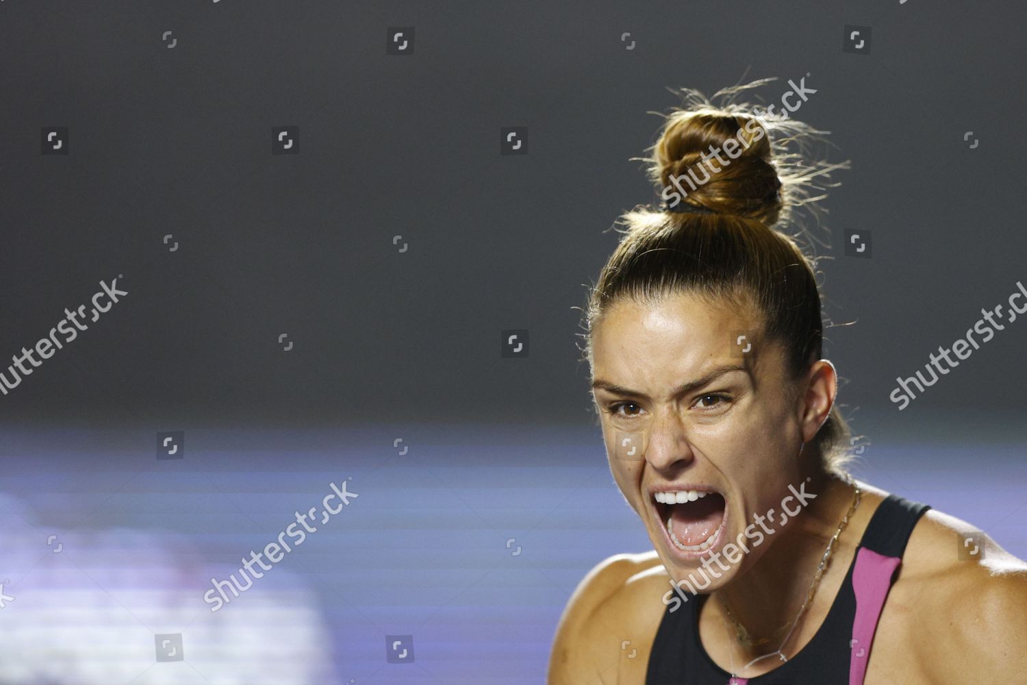 Greek Tennis Player Maria Sakkari Celebrates Editorial Stock Photo ...