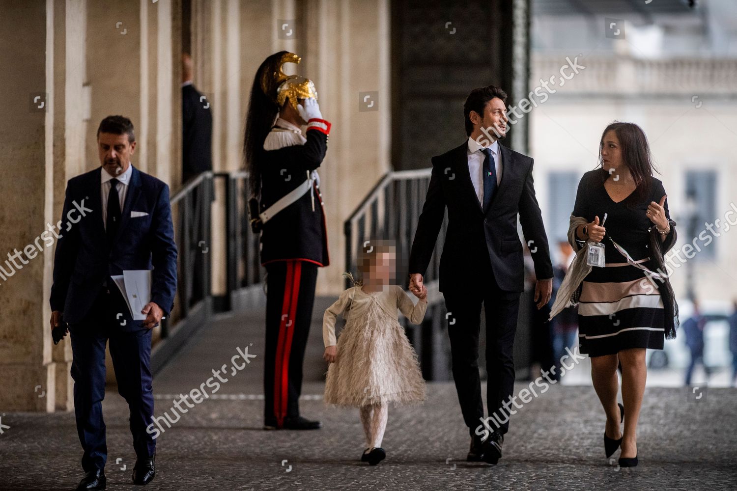 Andrea Giambruno Ginevra Giambruno During Swearing Editorial Stock ...