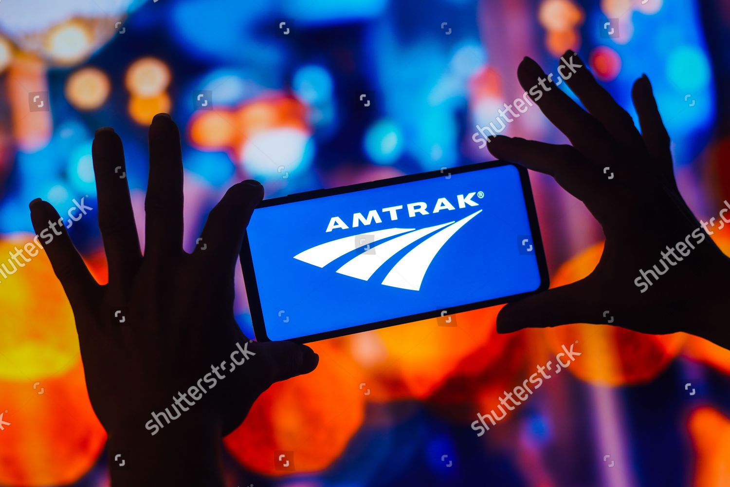 This Photo Illustration Amtrak Logo Displayed Editorial Stock Photo ...
