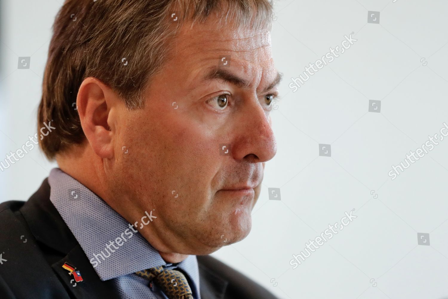 German Parliamentarian Peter Heidt Reacts During Editorial Stock Photo ...
