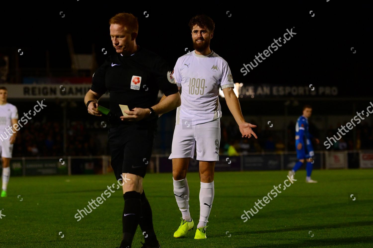 Referee Alan Young Shows First Yellow Editorial Stock Photo - Stock ...