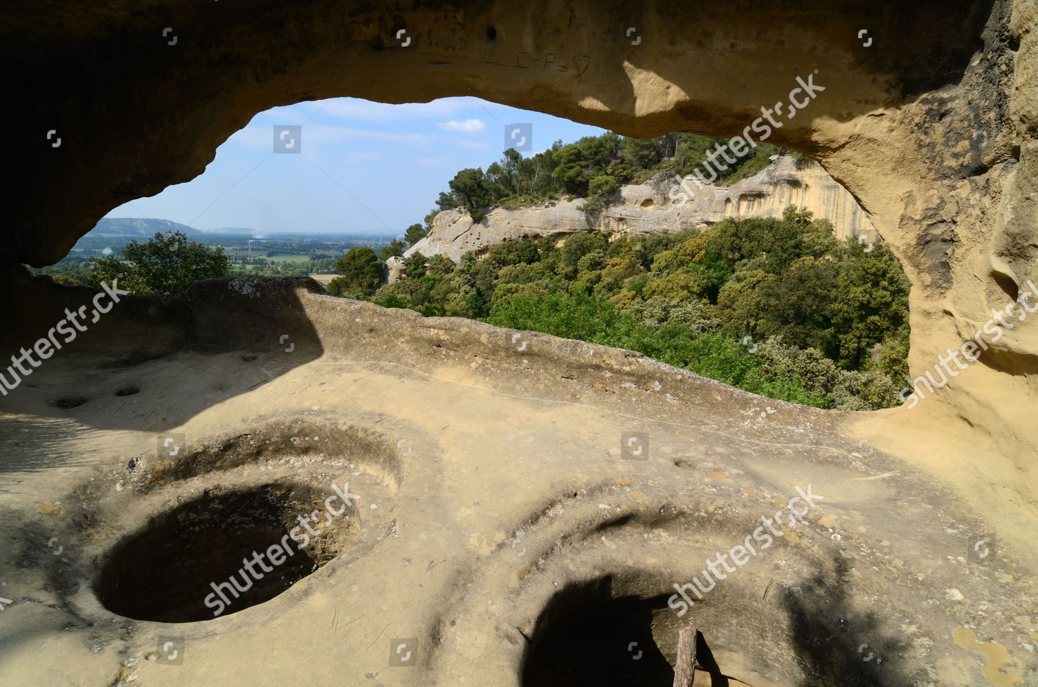 Carved Rock Silos Rockcut Storage Jars Editorial Stock Photo - Stock ...