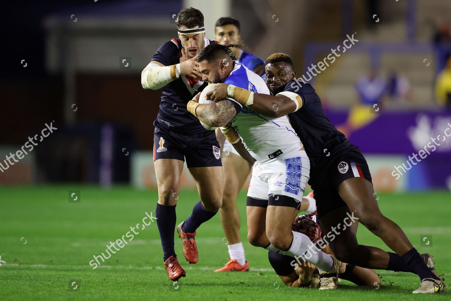 Royce Hunt Samoa Tackled By Jordan Editorial Stock Photo - Stock Image ...