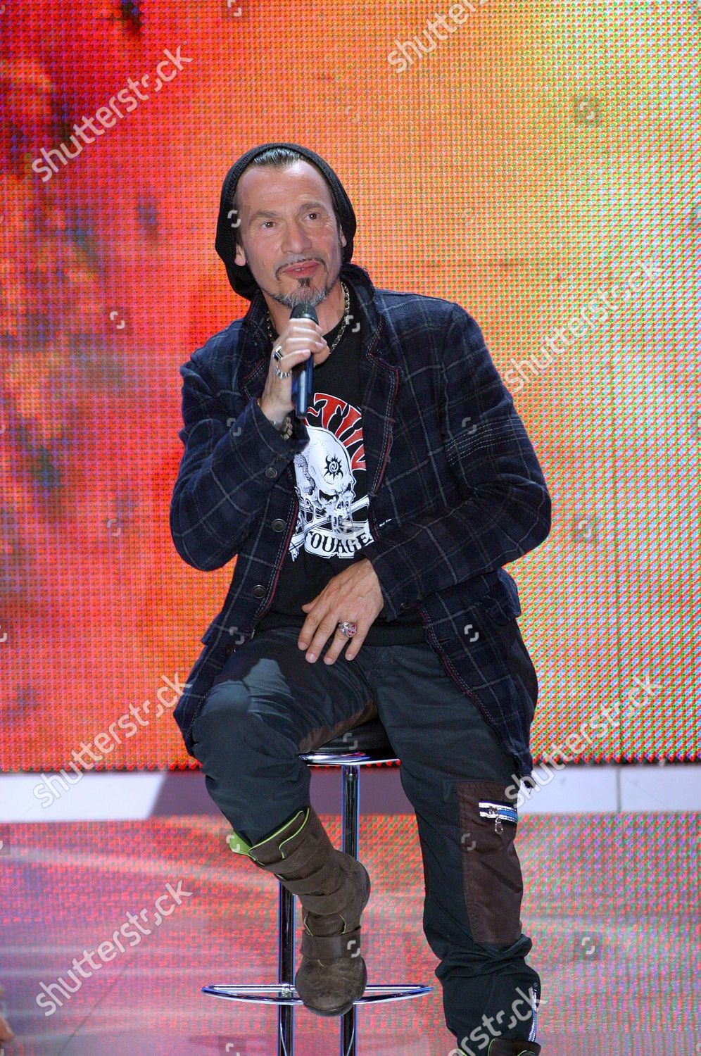 French Singer Florent Pagny During Taping Editorial Stock Photo - Stock ...