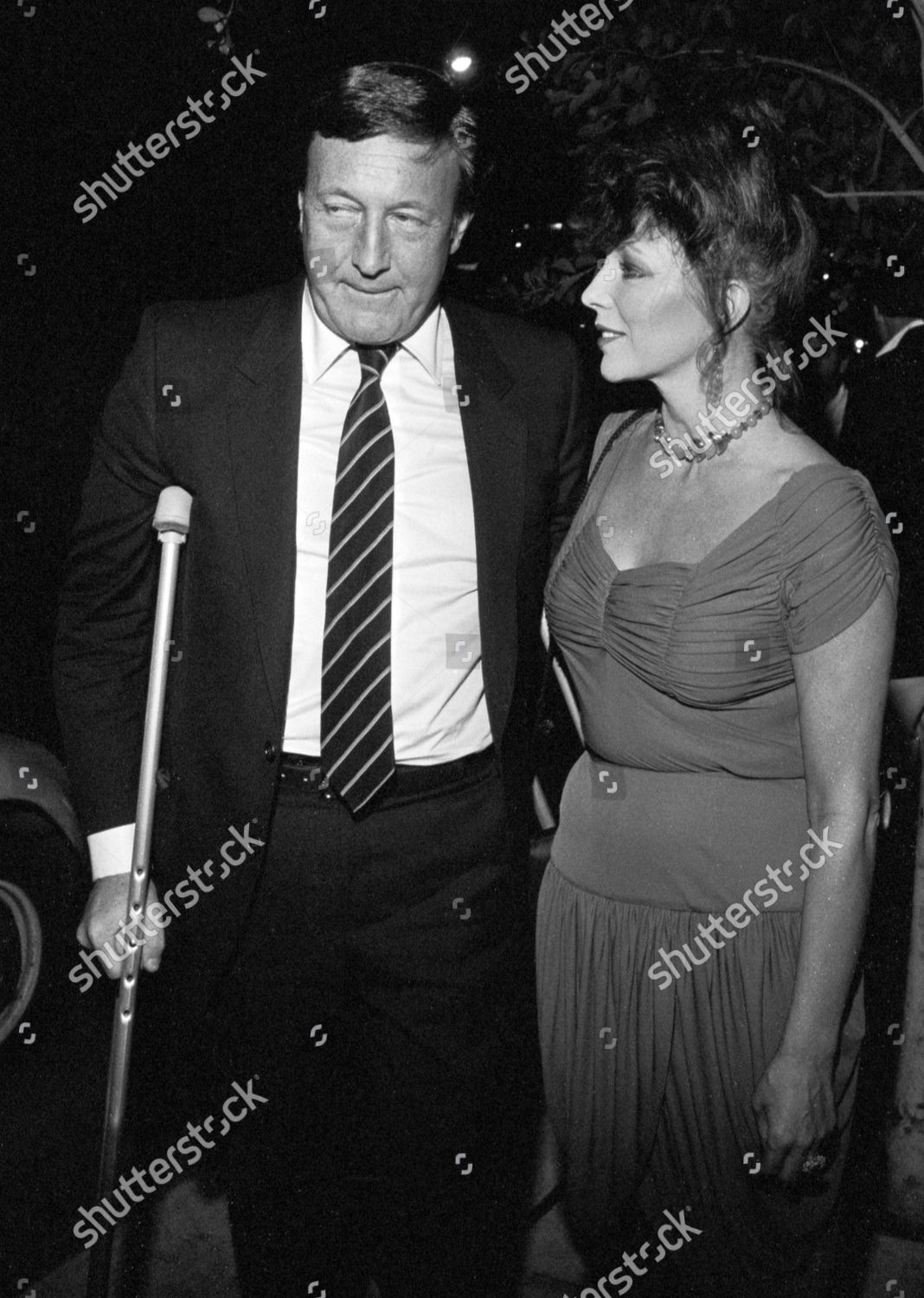 Joan Collins Ron Kass Circa 1980s Editorial Stock Photo - Stock Image ...
