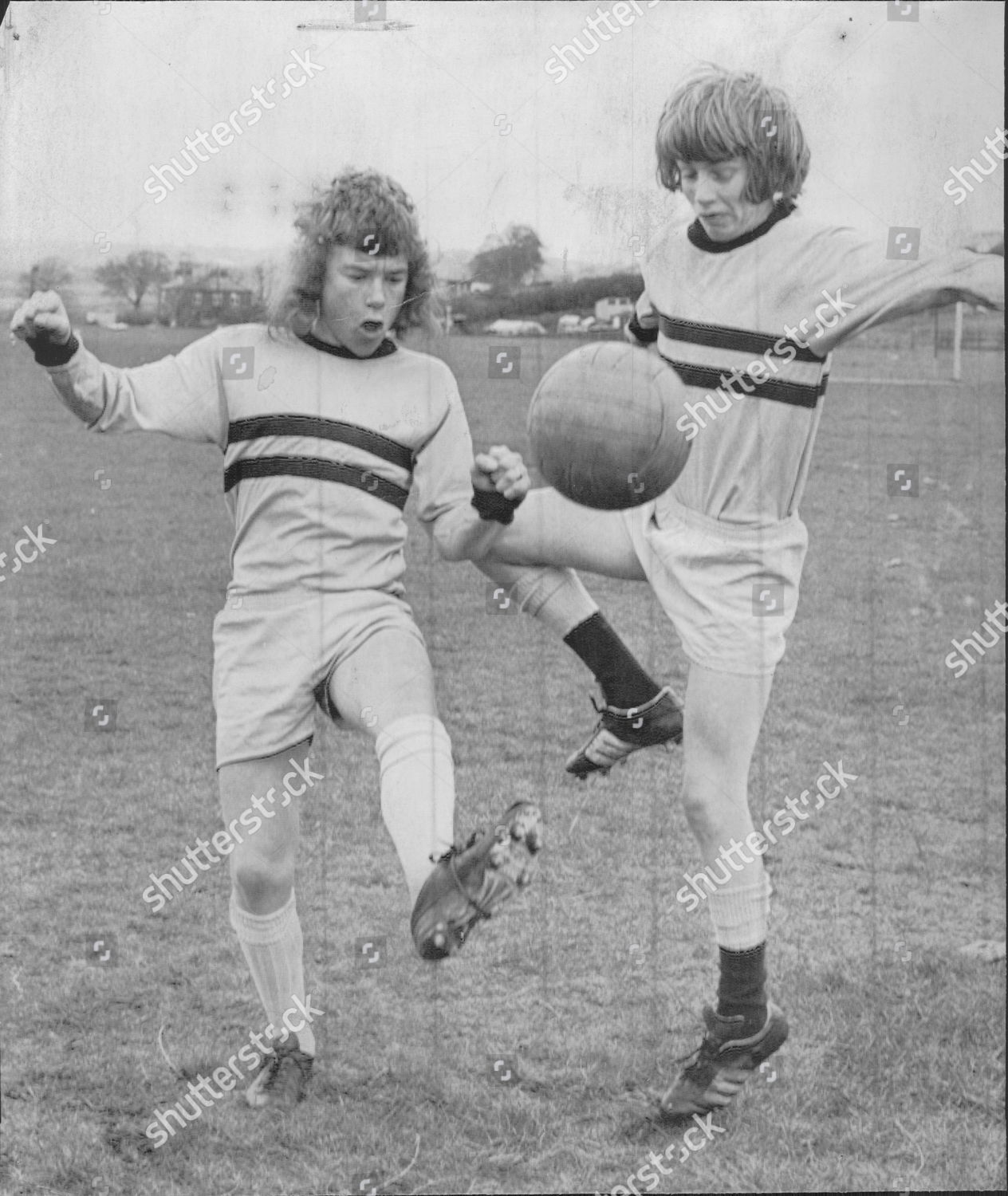 Chesterlestreet Schoolboy Footballers Billy Askew Left Editorial Stock ...
