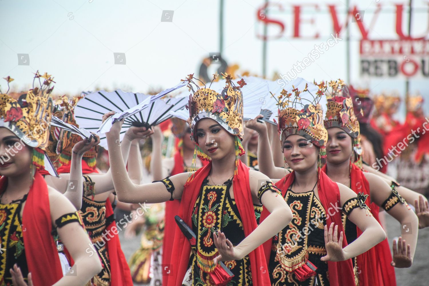 Dancers Performed Gandrung Dance During Gandrung Editorial Stock Photo ...
