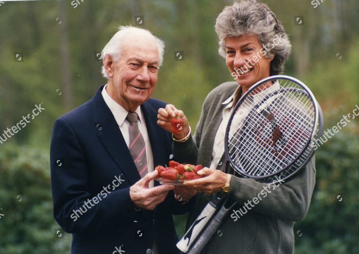 Dan Maskell Tennis Commentator Virginia Wade Editorial Stock Photo ...
