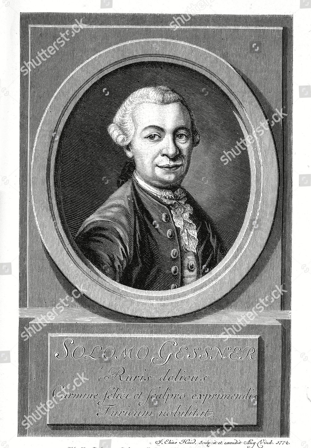 Salomon Gessner 17301788 Poet Painter Illustrator Editorial Stock Photo ...