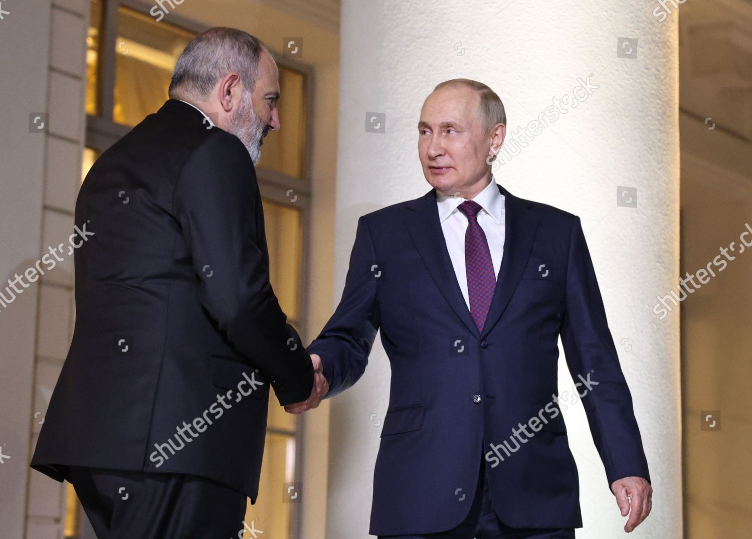 Russian President Vladimir Putin R Shakes Editorial Stock Photo - Stock ...