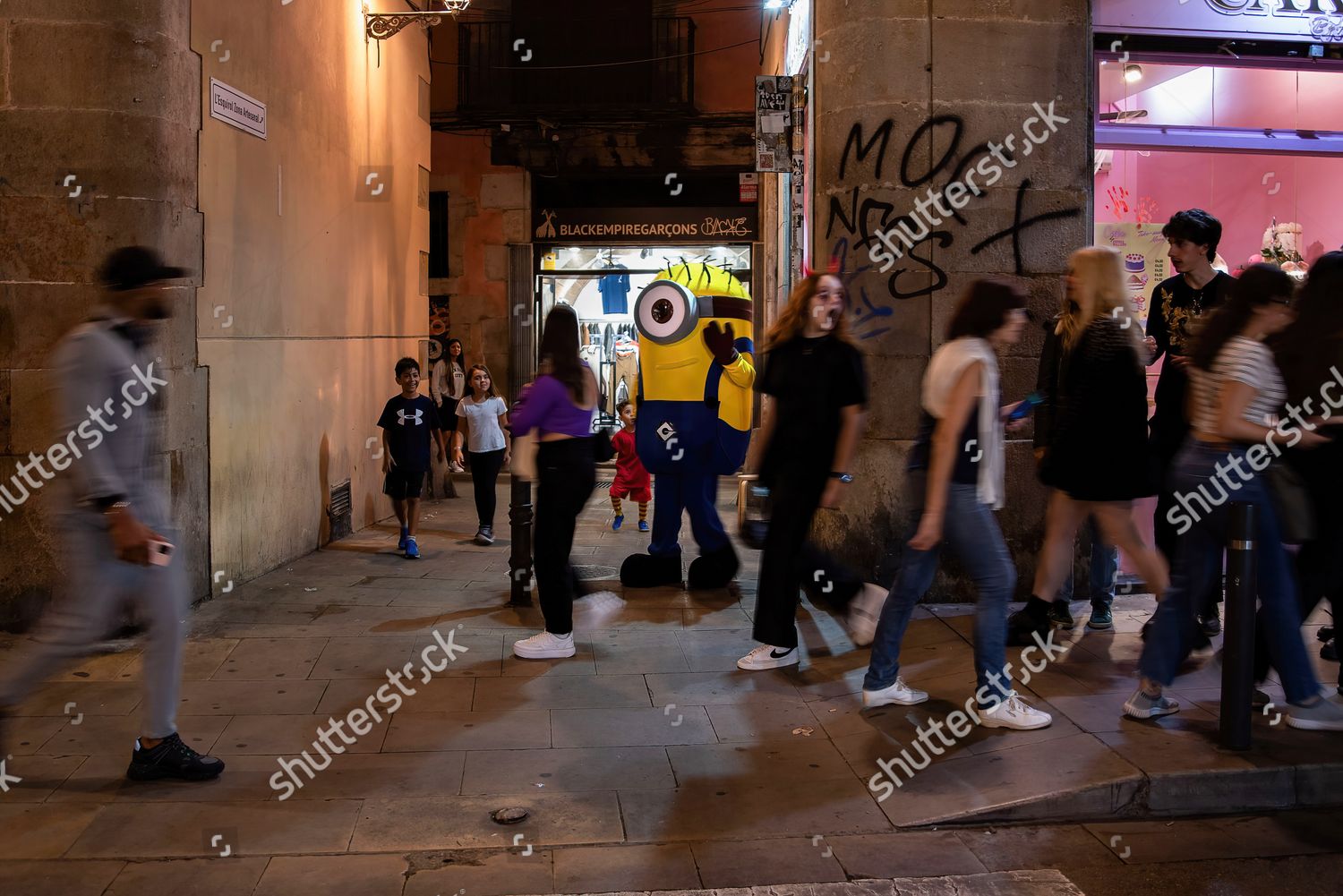Minion Crowd Walking Through Barcelonas Born Editorial Stock Photo ...