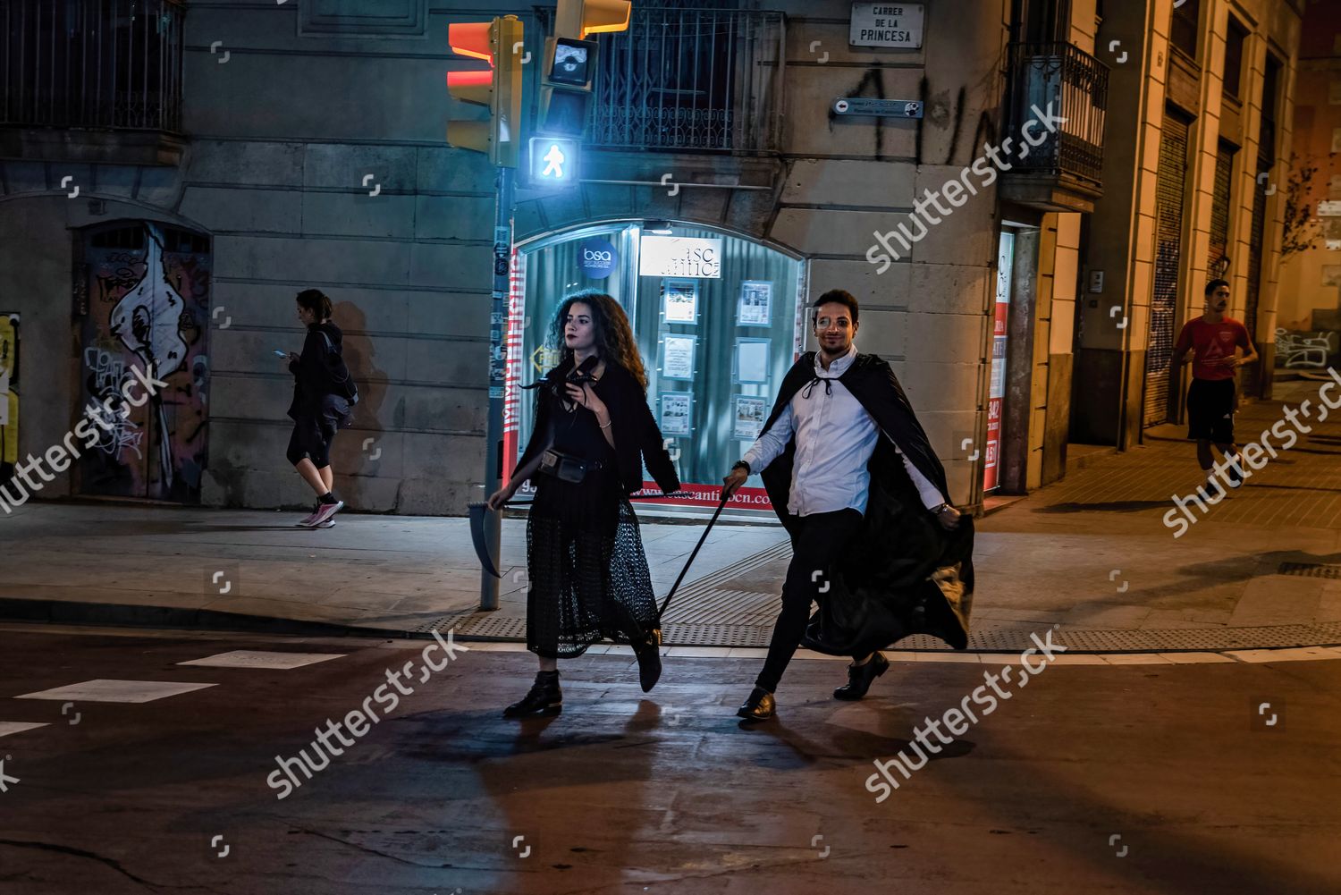 Dracula Vampire Walk Along Princesa Street Editorial Stock Photo ...