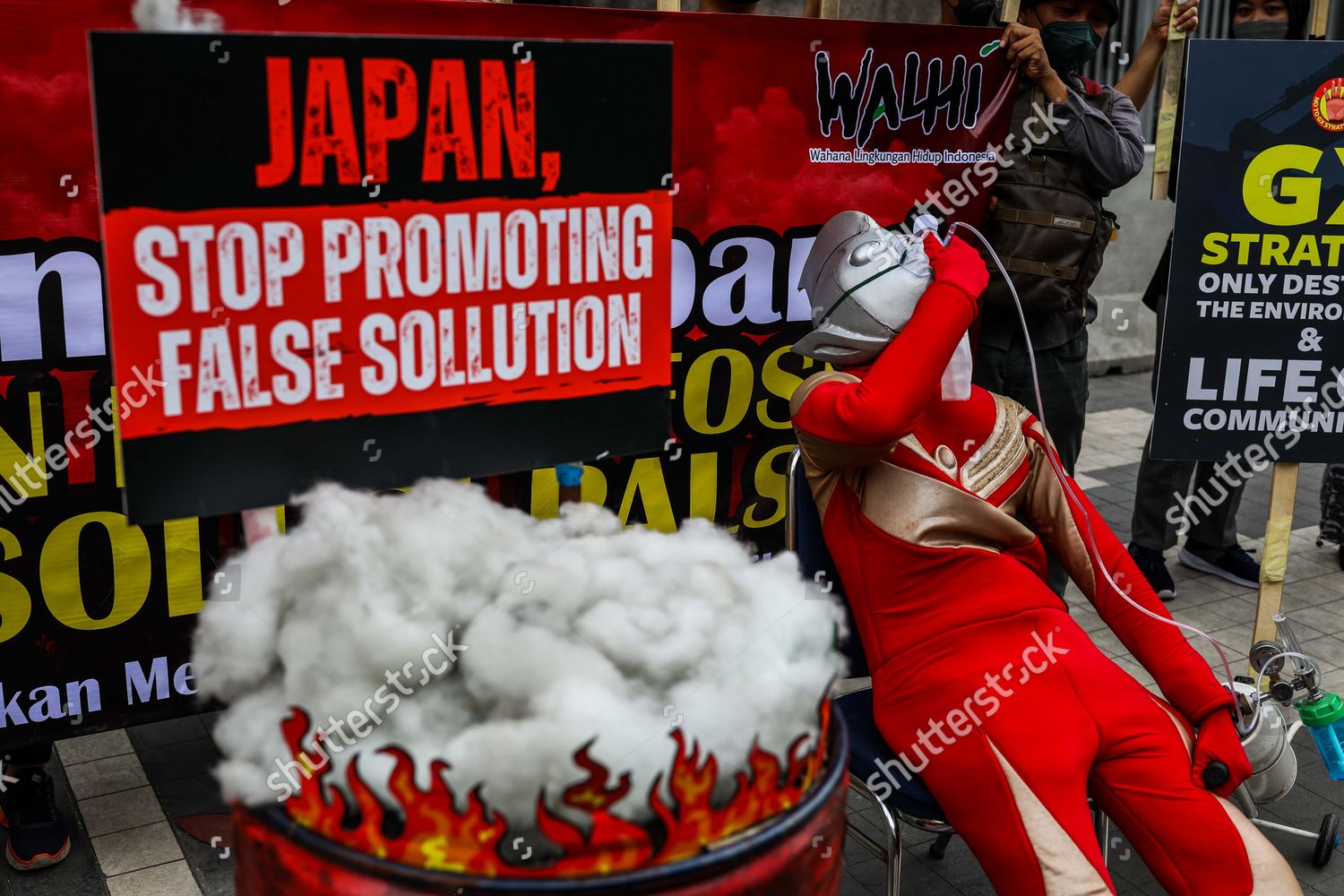 Activist Costume Depicting Japanese Superhero Ultraman Editorial Stock ...