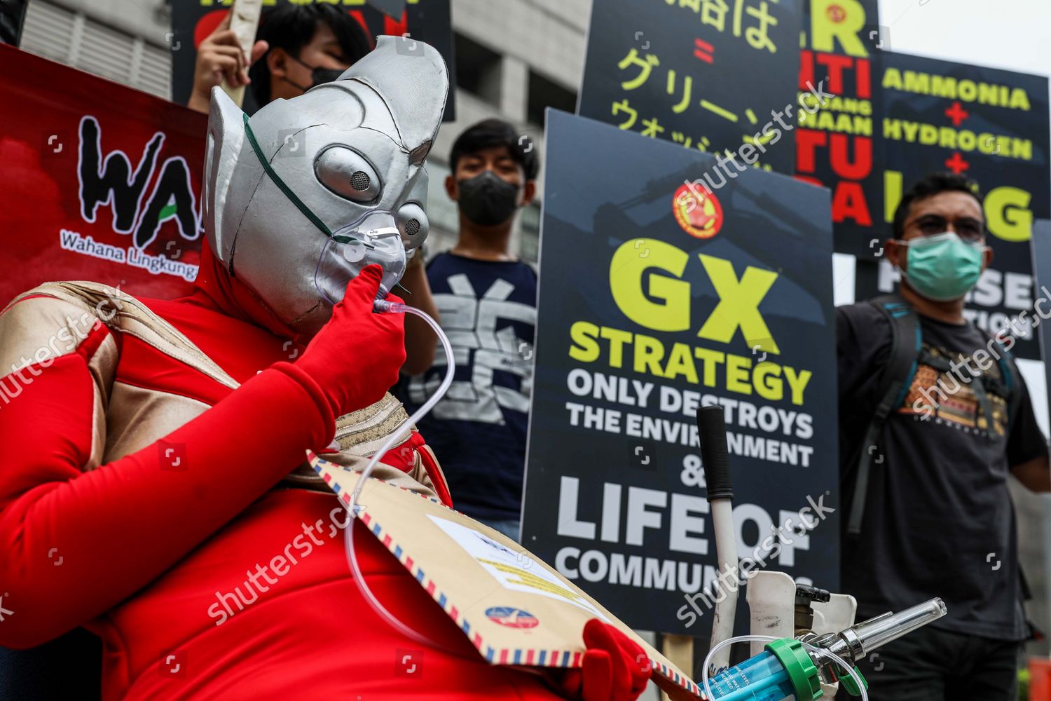 Activist Costume Depicting Japanese Superhero Ultraman Editorial Stock Photo - Stock Image ...