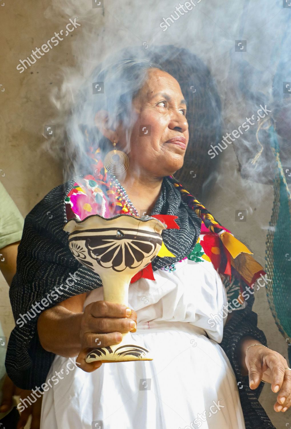 Indigenous Woman Makes Smoke Offering Memory Editorial Stock Photo ...