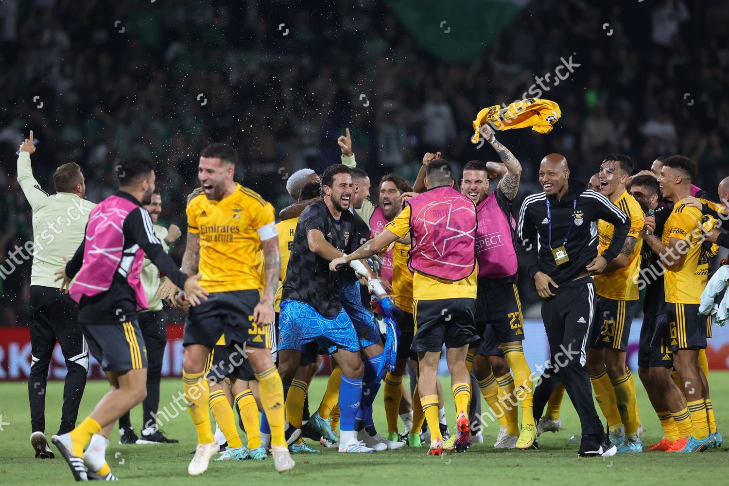 Sl Benfica Players Celebrate After Uefa Editorial Stock Photo - Stock ...