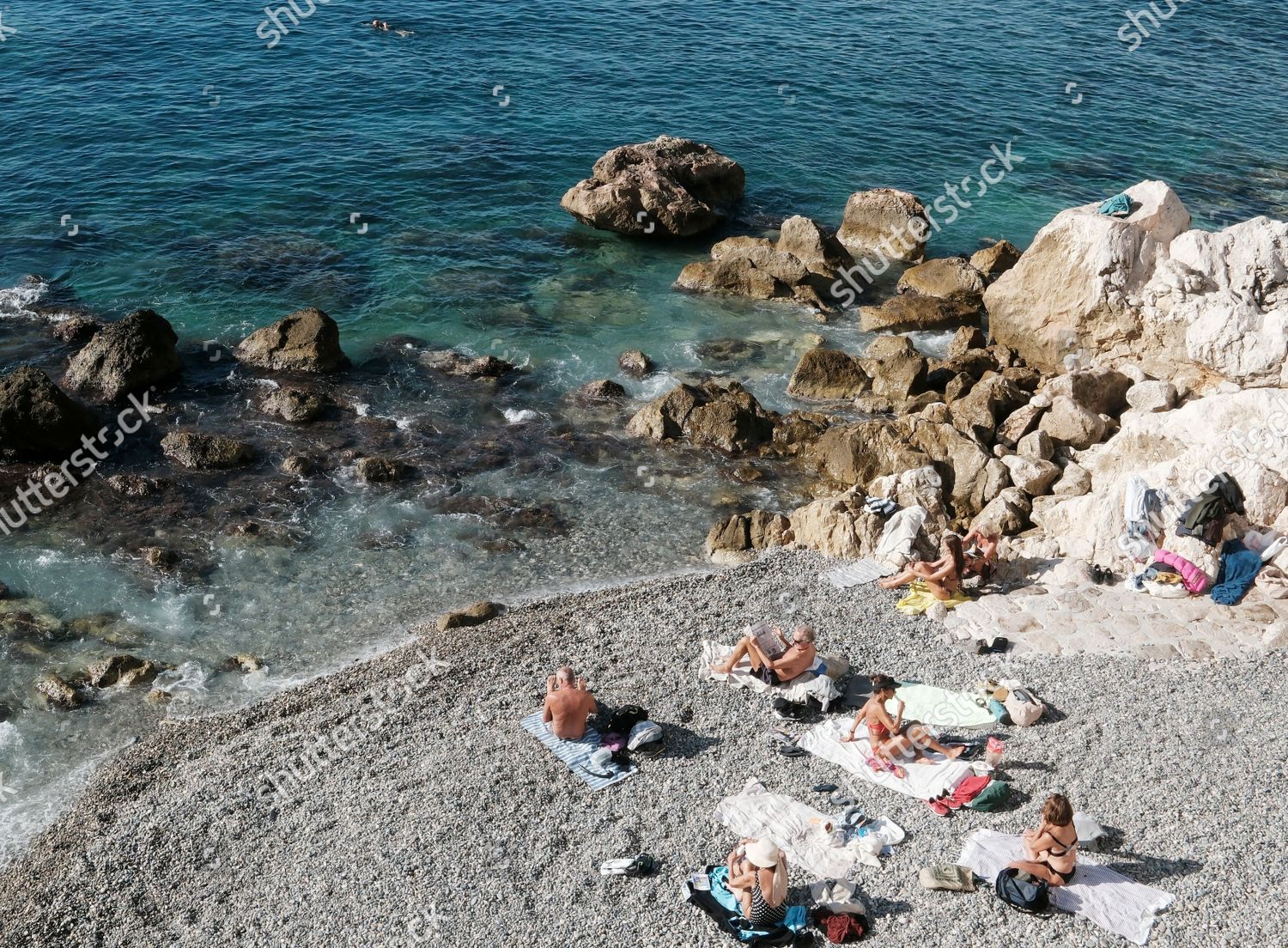 People Enjoy Themselves Seaside Nice Southern Editorial Stock Photo ...
