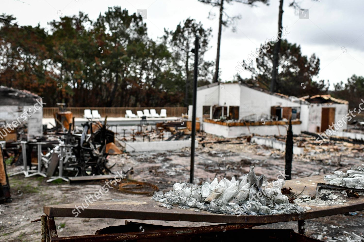 View Burned Pyla Campground Wildfire Devastated Editorial Stock Photo ...