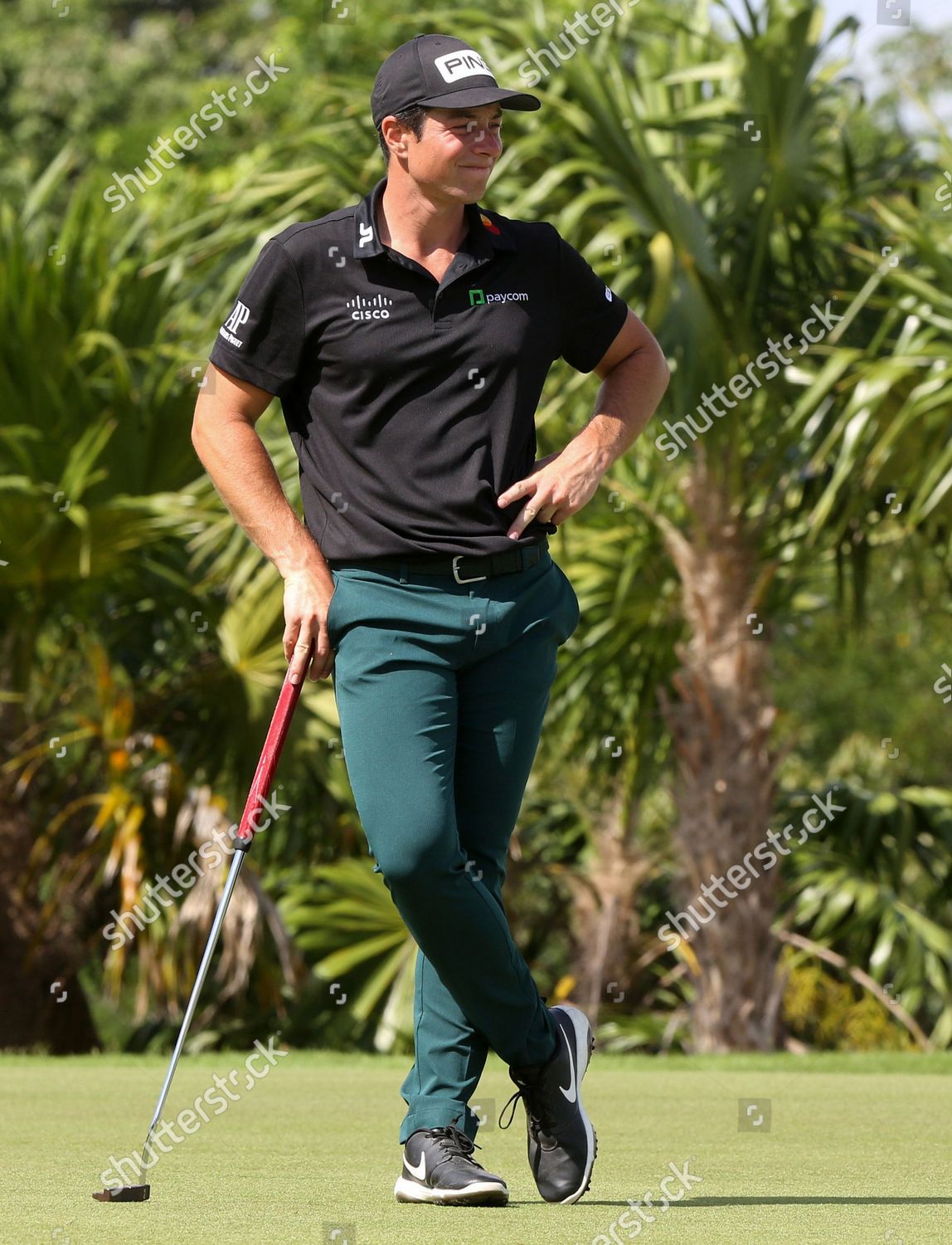 Norwegian Golfer Viktor Hovland Reacts During Editorial Stock Photo ...