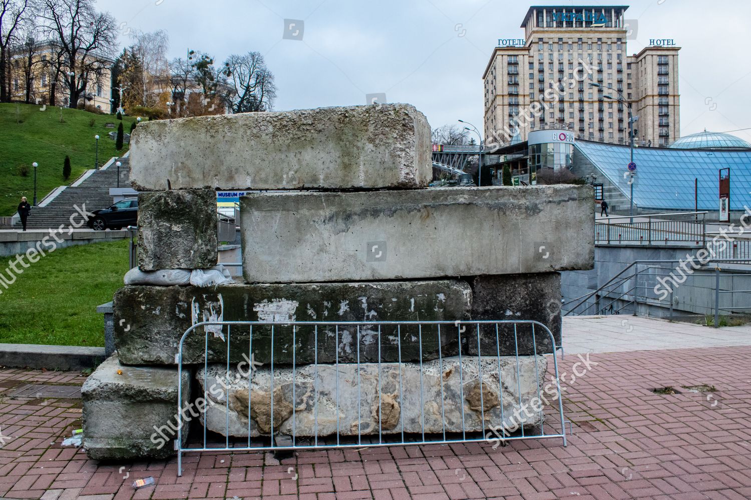 Military Roadblock Obstacles Streets Kyiv Capital Editorial Stock Photo ...