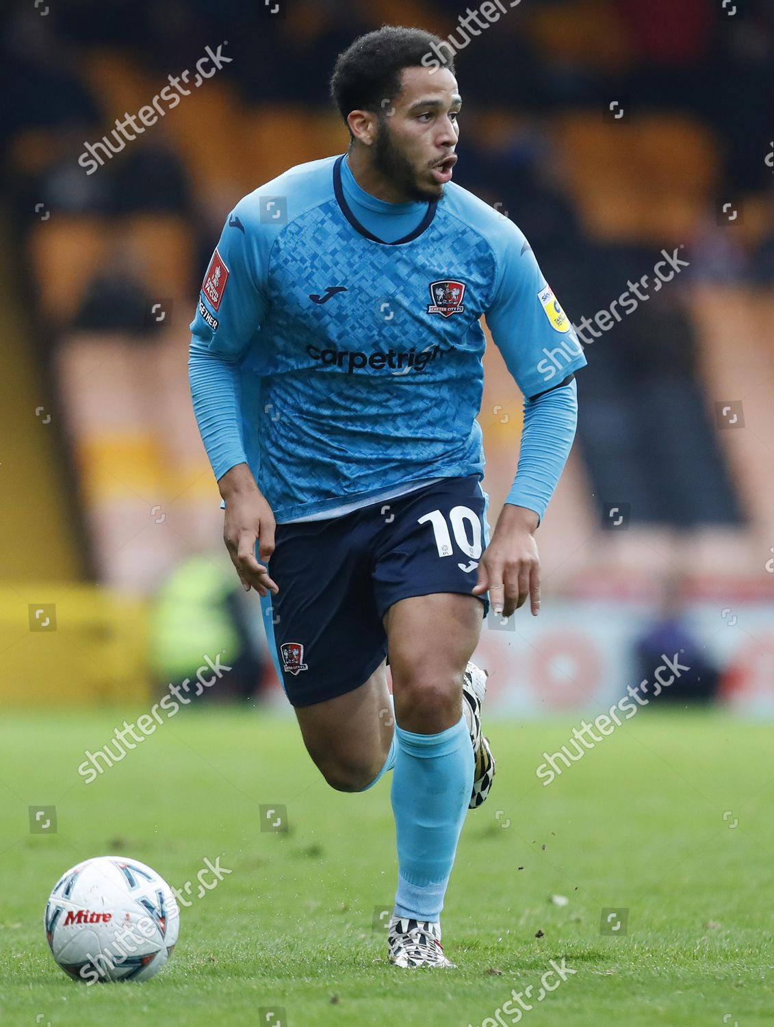 Exeter City Player Sam Nombe During Editorial Stock Photo - Stock Image ...