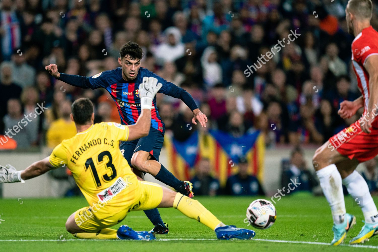 Pedri Back Barcelona Vies Almerias Goalkeeper Editorial Stock Photo ...