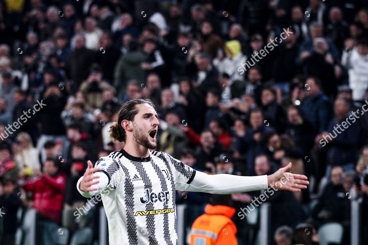 Juventus Midfielder Adrien Rabiot 25 Celebrates Editorial Stock Photo ...