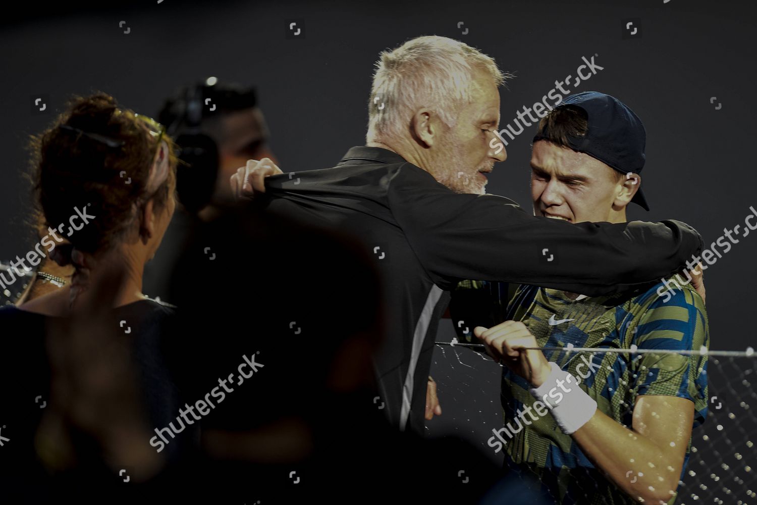 Denmarks Holger Rune Celebrates His Parents Editorial Stock Photo ...