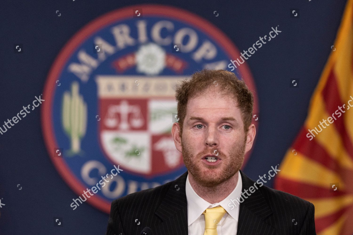 Recorder Stephen Richer Speaks Election Officials Editorial Stock Photo ...