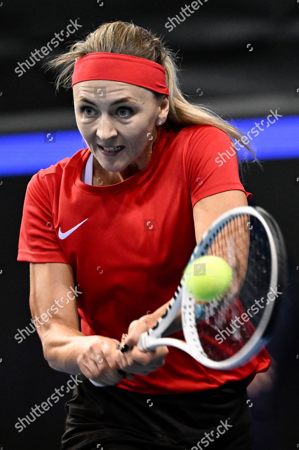 Belgian Maryna Zanevska Pictured Action During Editorial Stock Photo ...