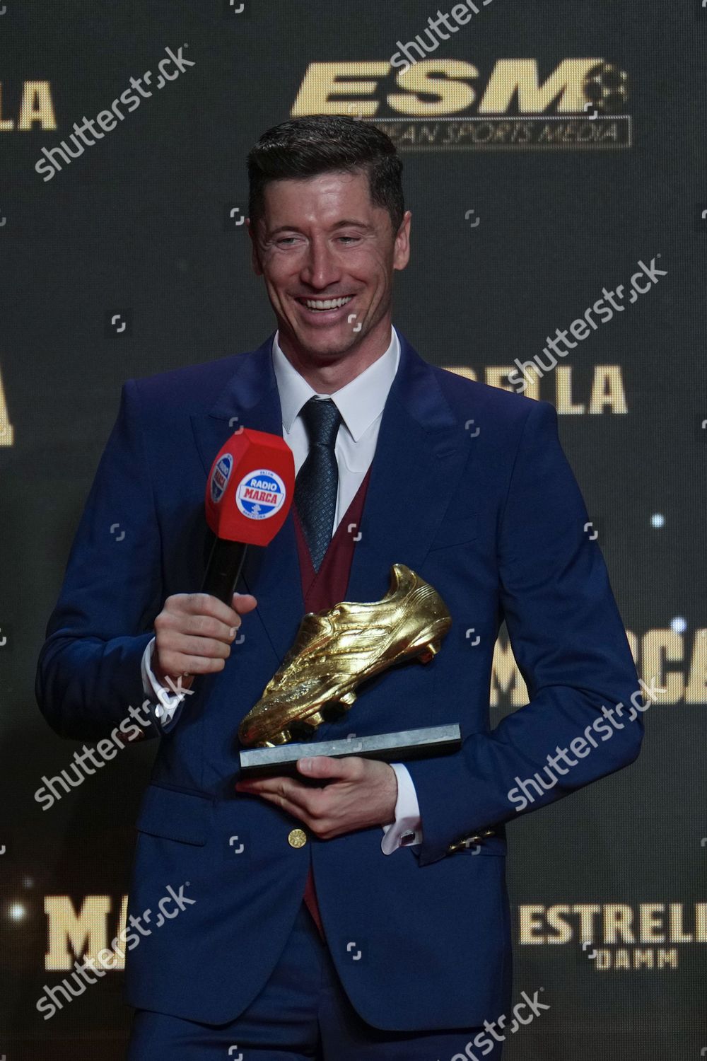 Fc Barcelonas Striker Robert Lewandowski Poses Editorial Stock Photo ...
