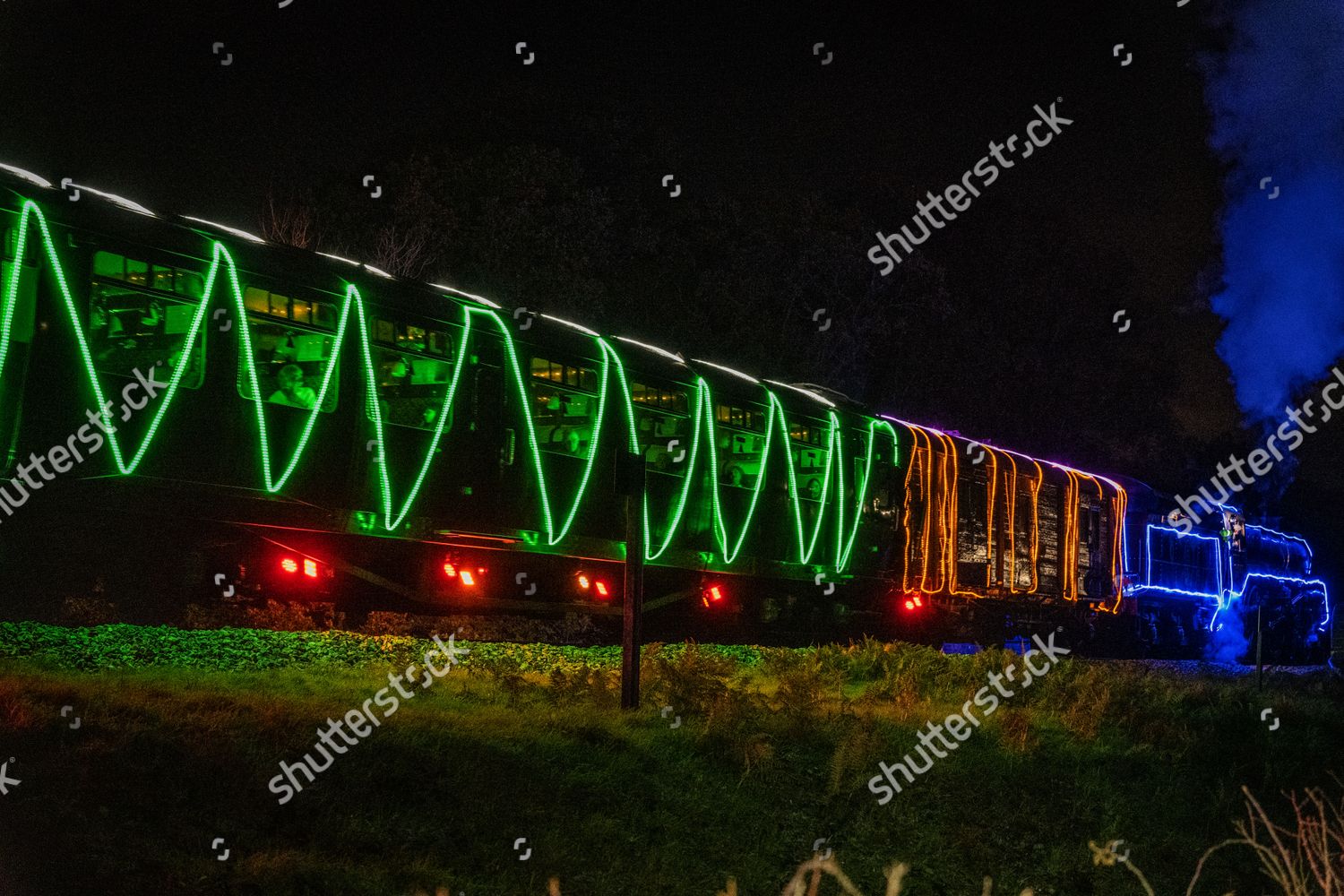 Steamlights On Bluebell Railway Vintage Steam Editorial Stock Photo ...