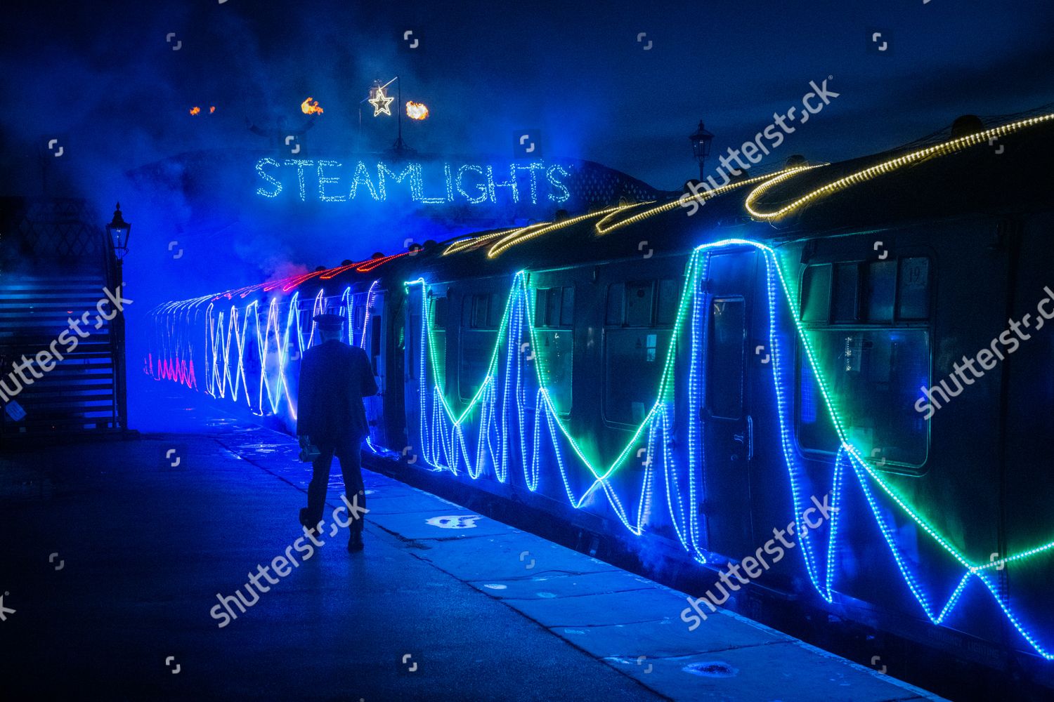Steamlights On Bluebell Railway Vintage Steam Editorial Stock Photo ...