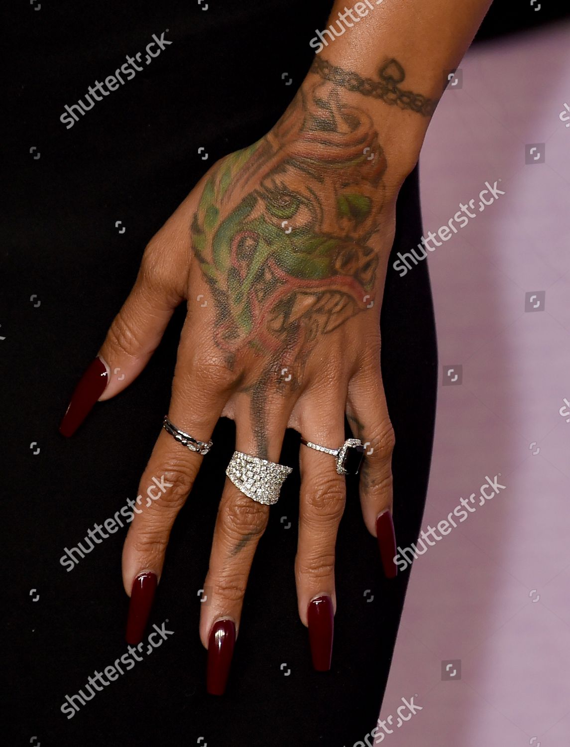 Karrueche Tran Ring Detail Tattoo Detail Editorial Stock Photo - Stock ...