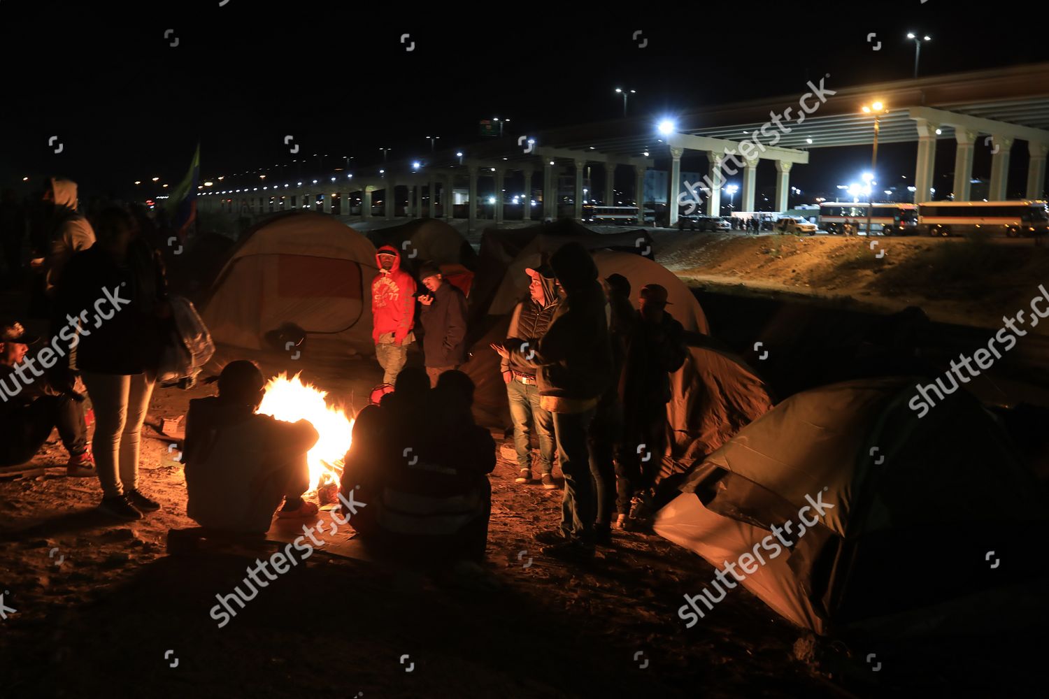 Venezuelan Migrants Camp Bank Rio Bravo Editorial Stock Photo - Stock ...