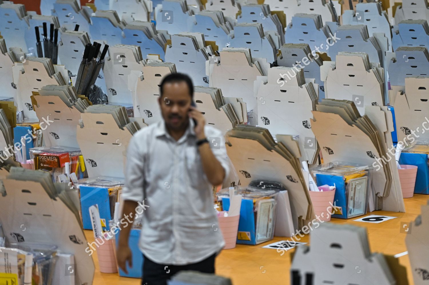 Election Commission Worker Make Final Checks Editorial Stock Photo ...