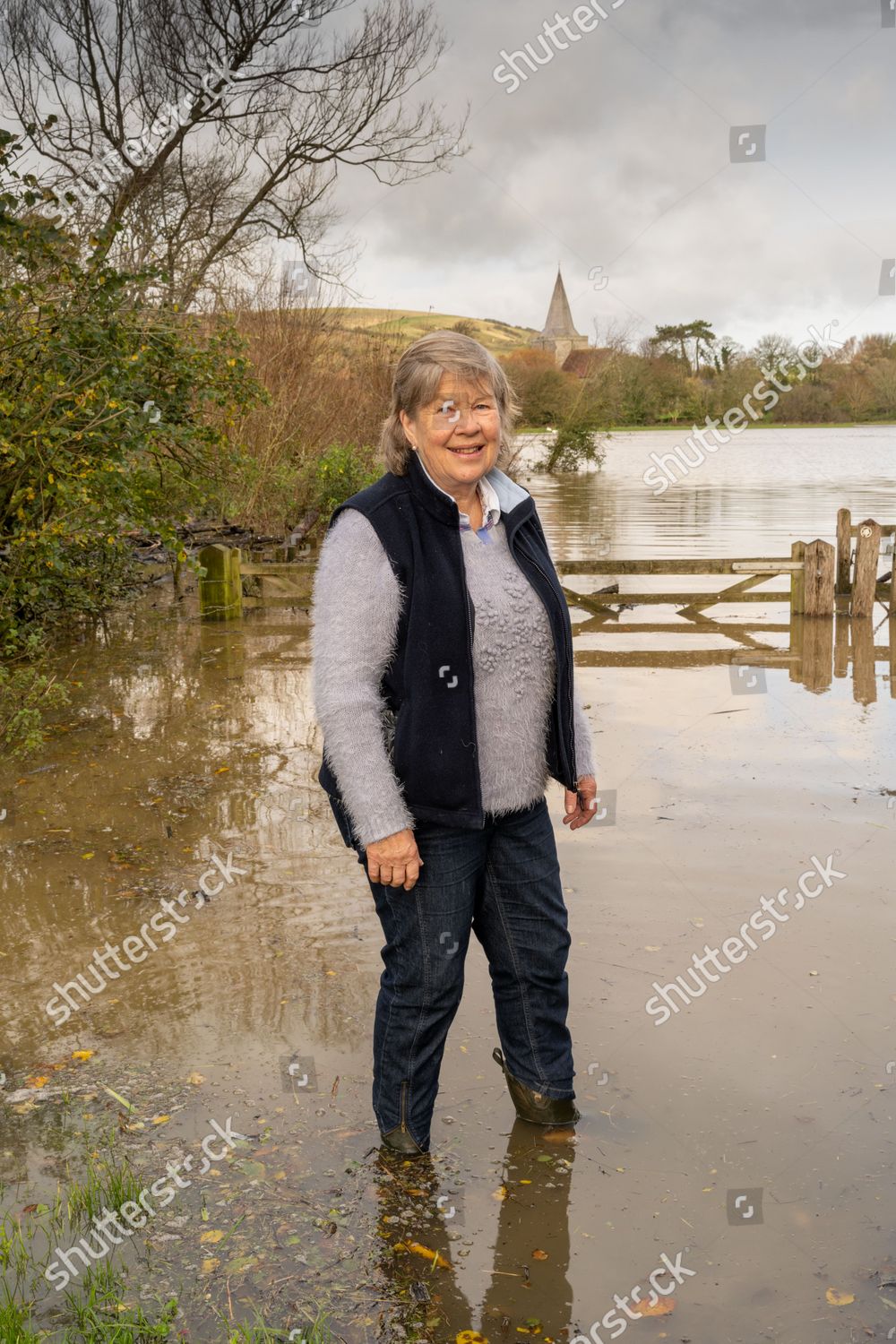 Jane Ellis Farmer Looks Across Her Editorial Stock Photo - Stock Image ...