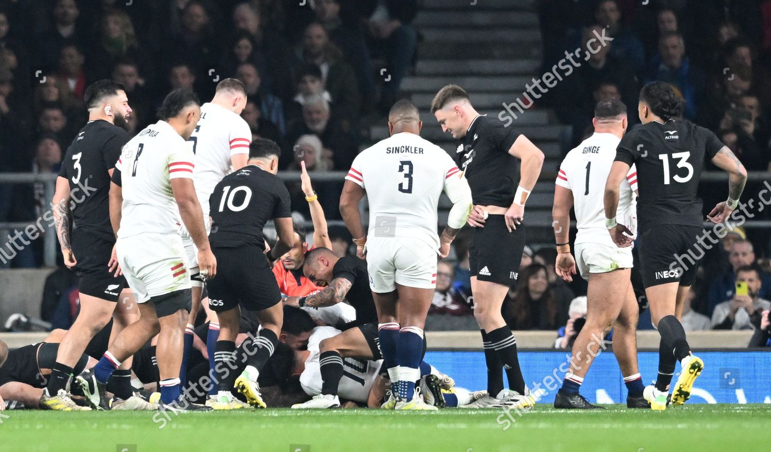 Referee Mathieu Raynal Signals Try All Editorial Stock Photo - Stock ...