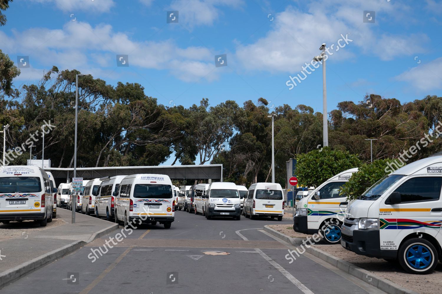 Minibus Taxis Remain Parked Taxi Rank Editorial Stock Photo - Stock ...