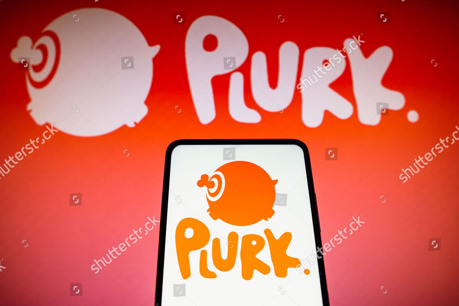 This Photo Illustration Plurk Logo Displayed Editorial Stock Photo ...