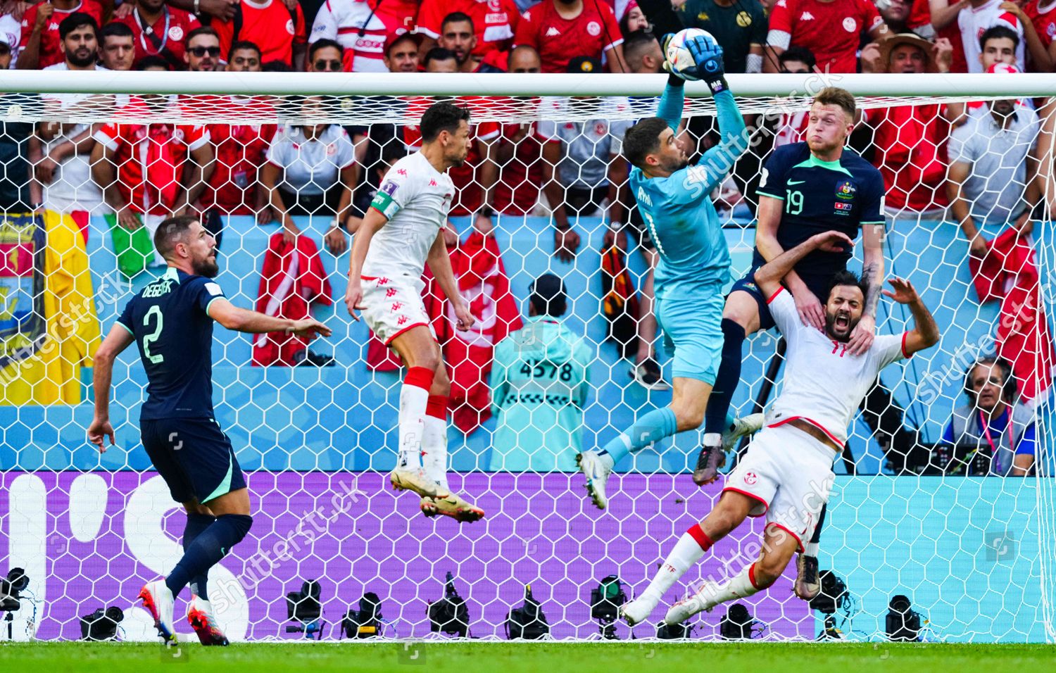 Goalkeeper Mat Ryan Australia Claims Cross Editorial Stock Photo ...