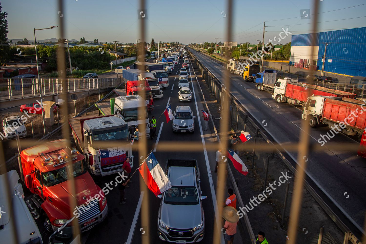 Large Number Trucks On Side Road Editorial Stock Photo - Stock Image ...