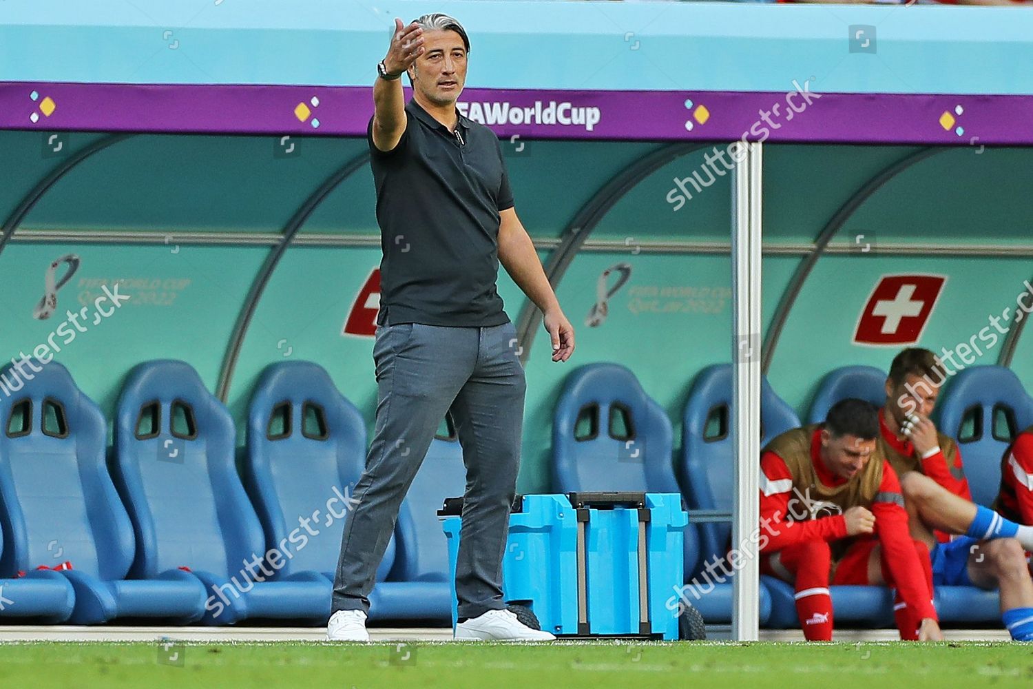 Coach Murat Switzerland Al Janoub Stadium Editorial Stock Photo - Stock ...