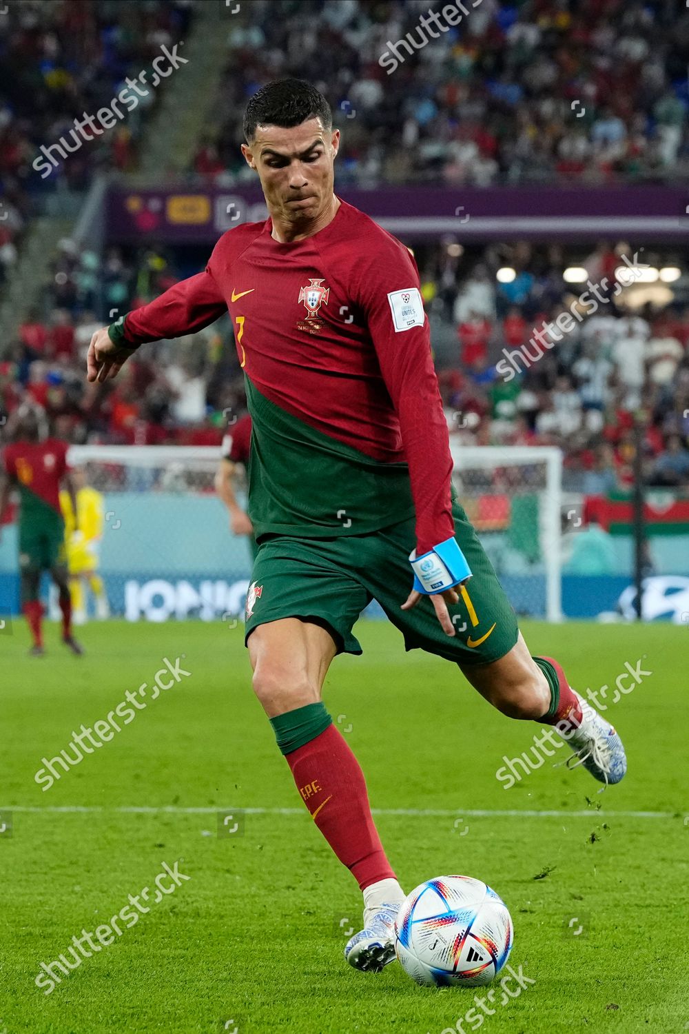 Cristiano Ronaldo Centreforward Portugal Shooting Goal Editorial Stock ...