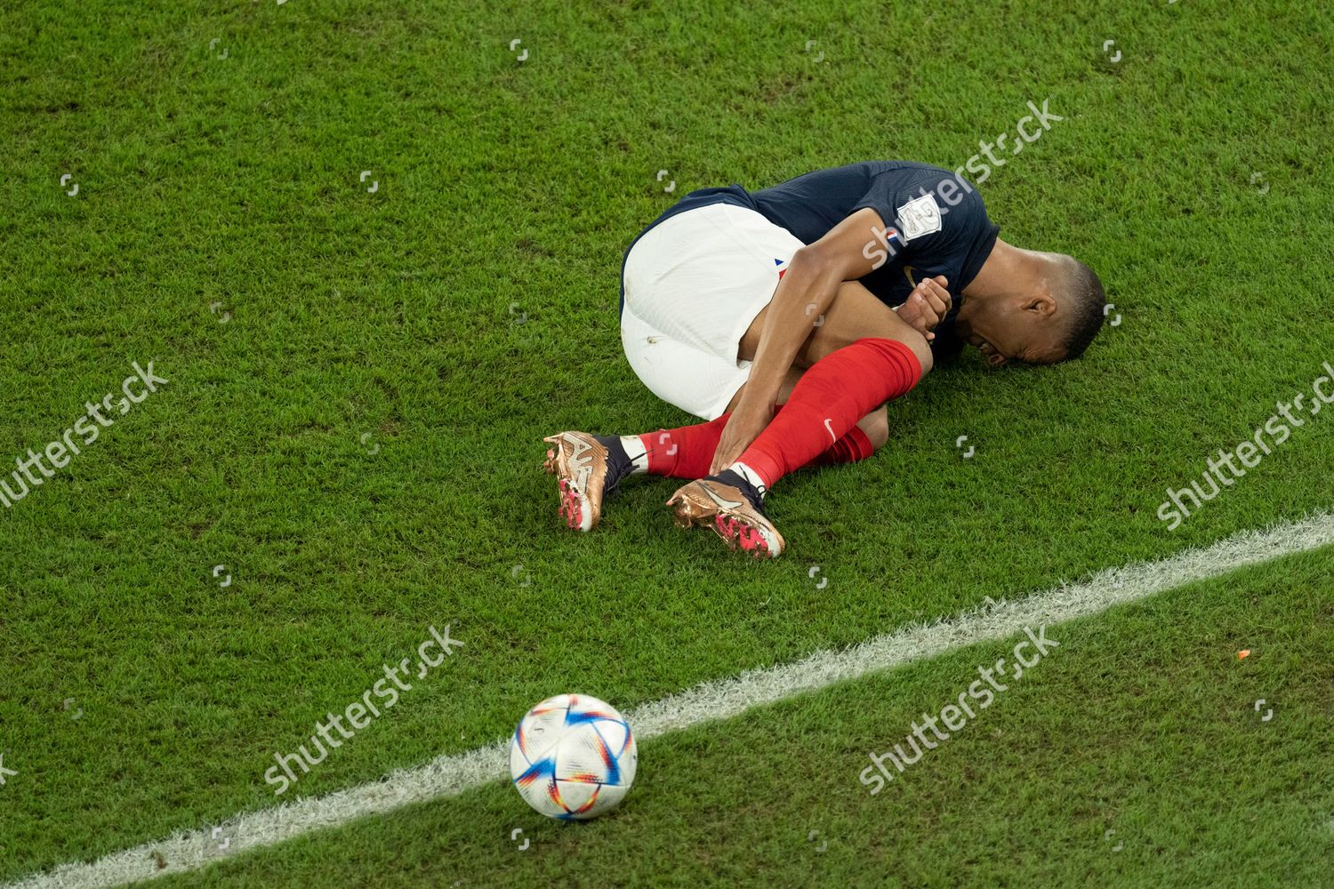 Kylian Mbappe L France Falls During Editorial Stock Photo - Stock Image ...